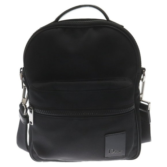Dior | Bags | Dior Homme Logo Leather Patch Shoulder Bag Black | Poshmark